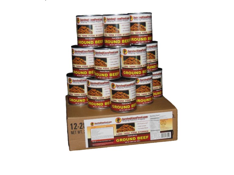 Canned Ground Beef Food Storage 12 cans – 28 oz - LPC Survival